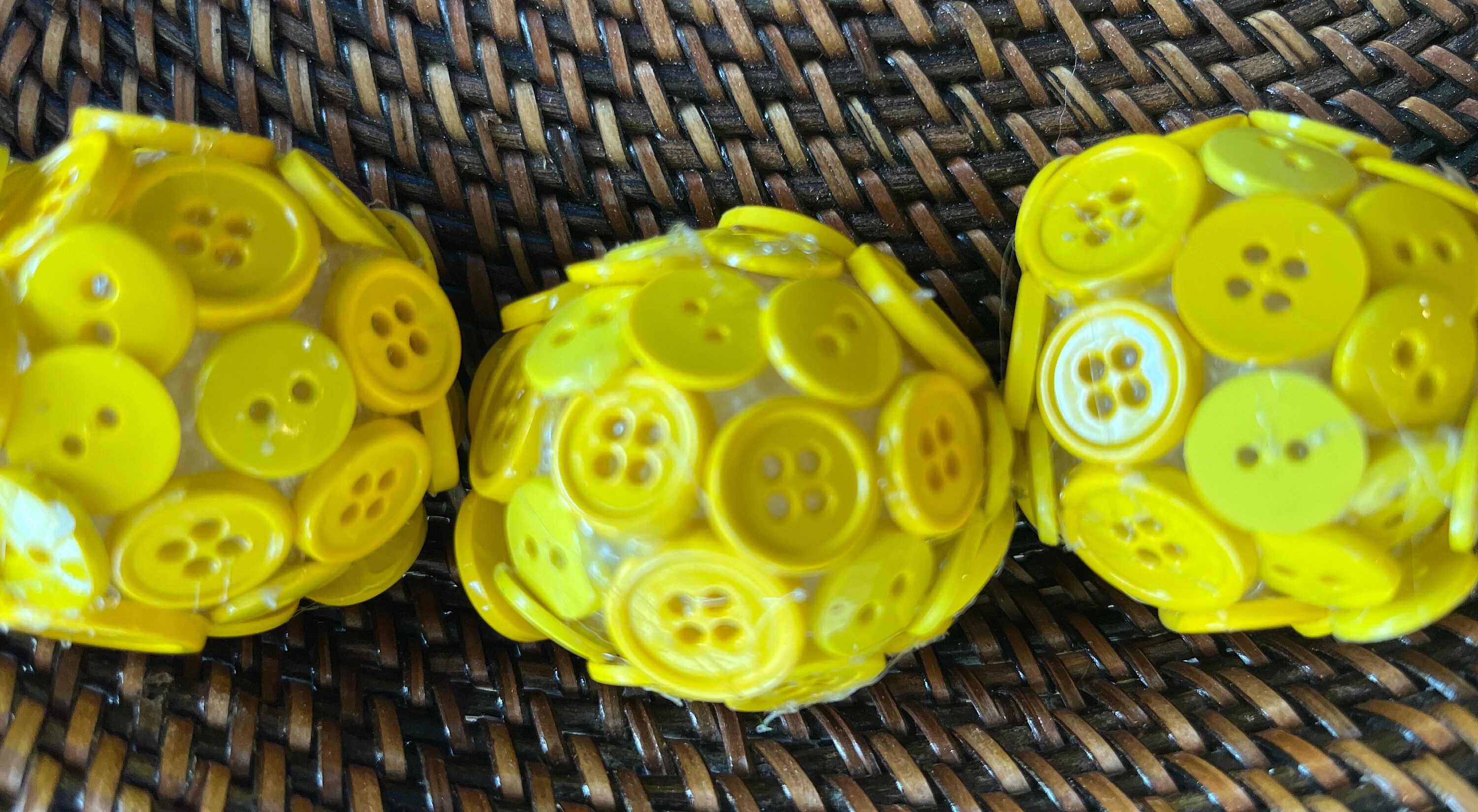 YELLOW BABY BUTTON Ball Set Decorative Bowl Filler Balls Set of 3. - Etsy