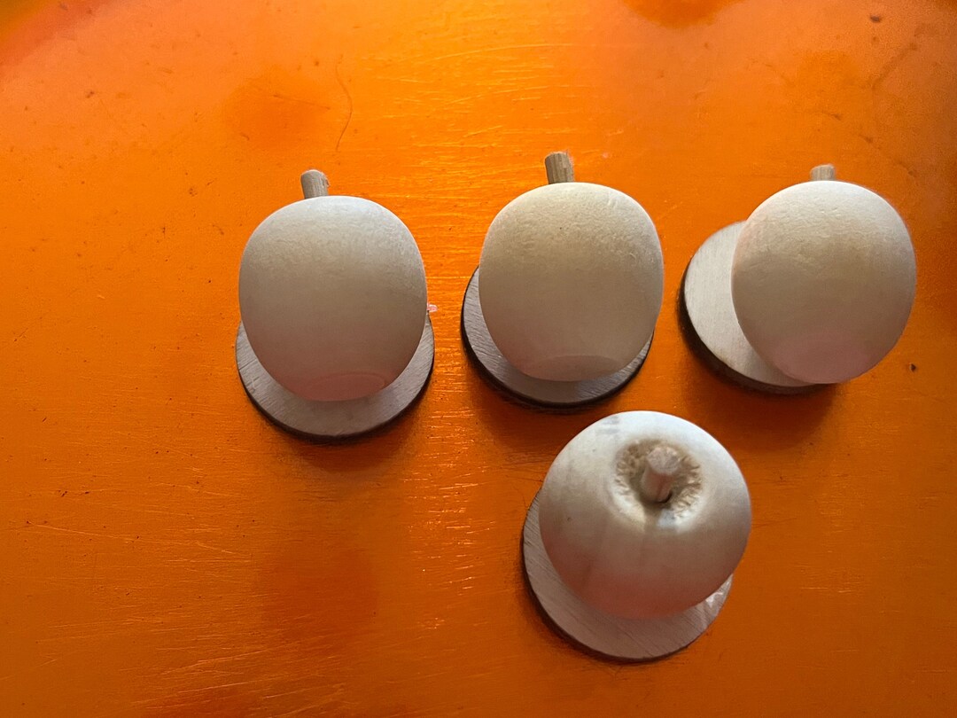 WOODEN APPLE MAGNETS Set of Four - Etsy