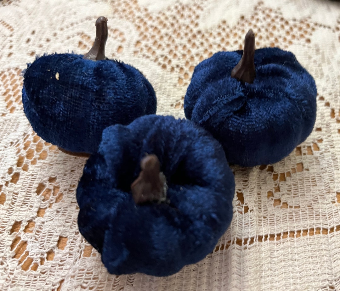 DEEP BLUE PUMPKIN Magnet Set of 3 Halloween Dec - Etsy