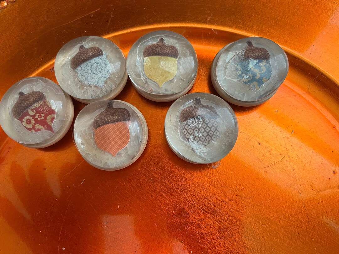 BUBBLE ACORN MAGNETS Set of 6 Autumn Fall Harvest - Etsy