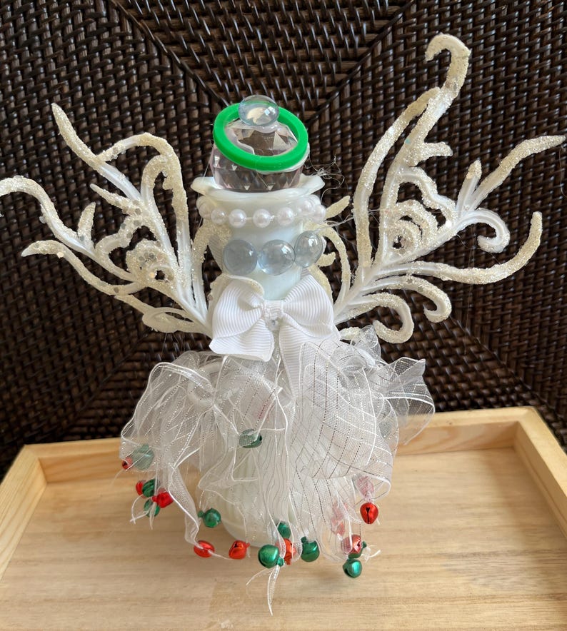 WHITE ANGEL BOTTLE ' Church Lady ' Hob Knob Ceramic - Etsy