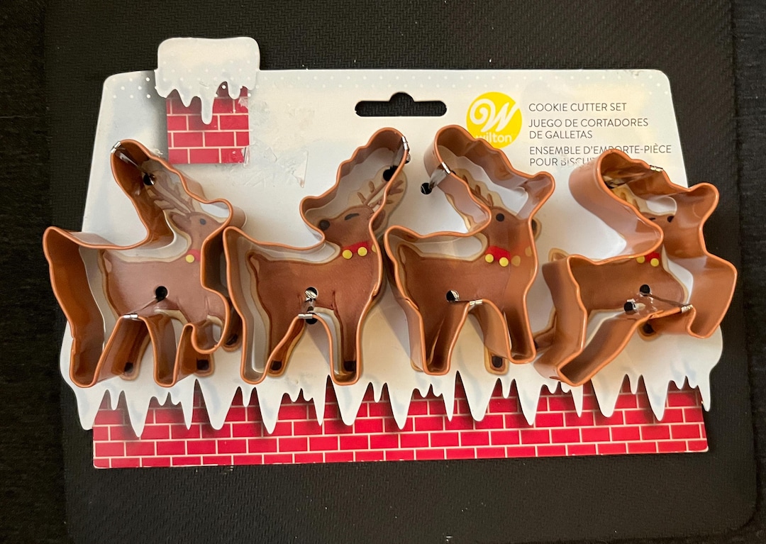 REINDEER COOKIE CUTTERS Set of 4 Different Deer Wilton Company - Etsy