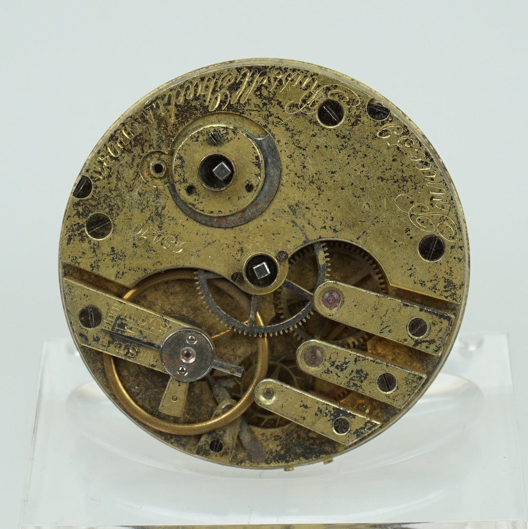 Antique PRINCE Pocket Watch Movement Swiss Men's Mechanical No Fusee ...