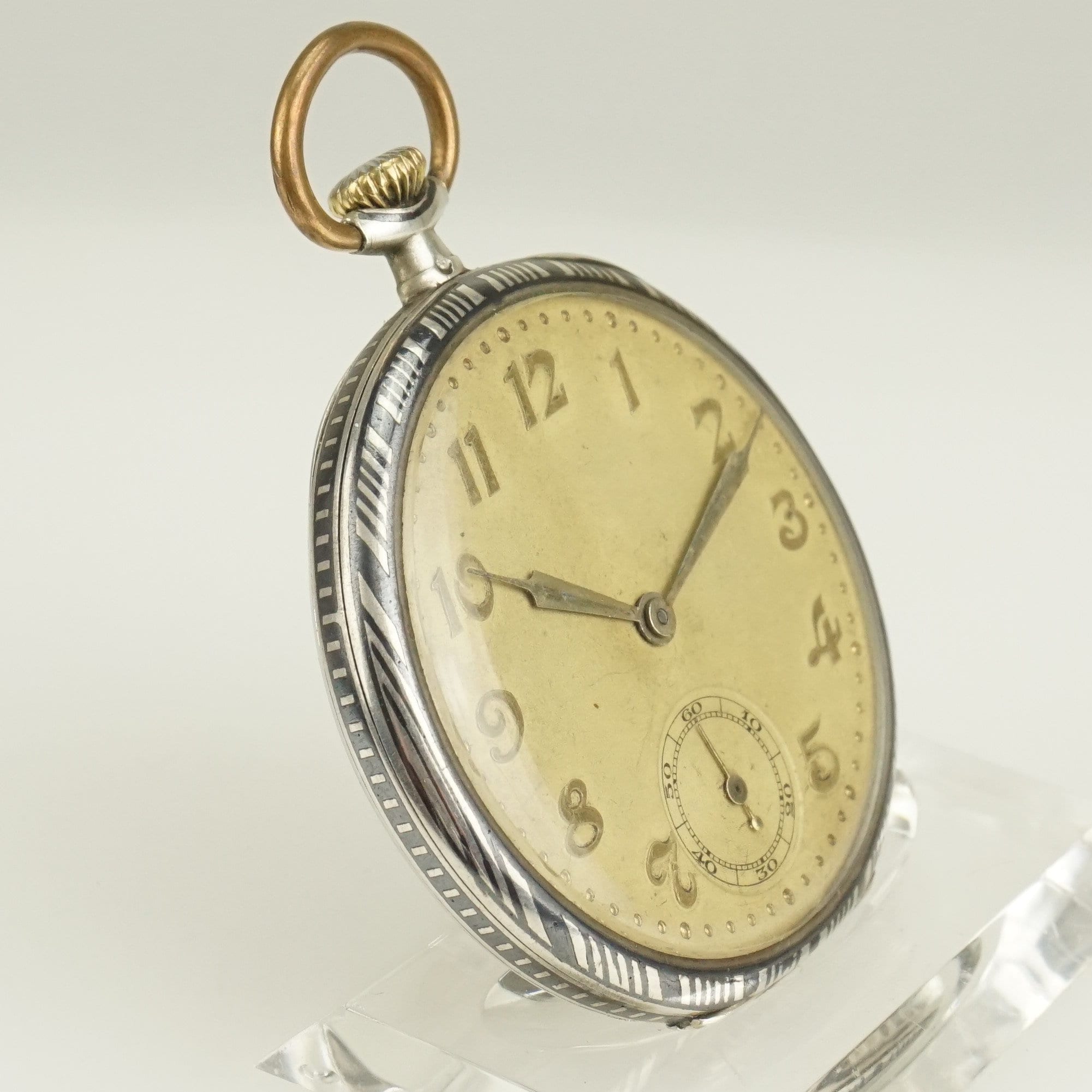 Working Niello Silver Pocket Watch Vintage Antique Men's - Etsy