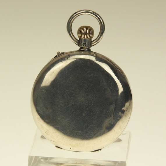 Working CHRONOGRAPH Pocket Watch SILVER Art Deko Anti… - Gem