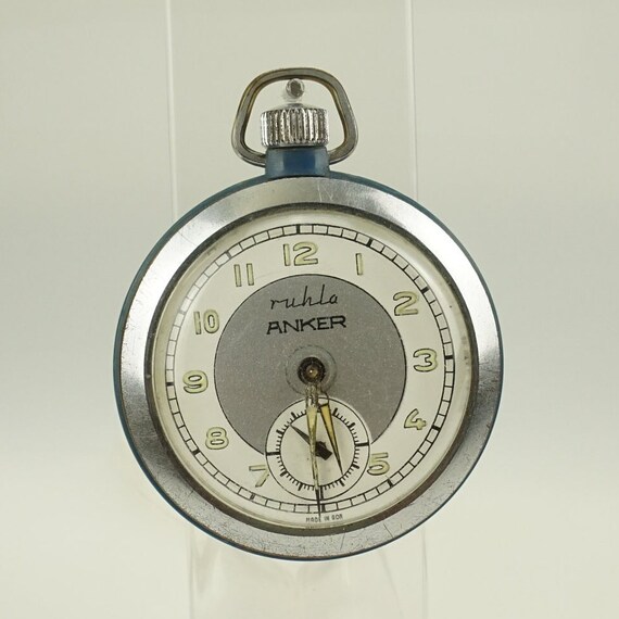 Vintage German Pocket Watch RUHLA Men's Mechanical No - Etsy