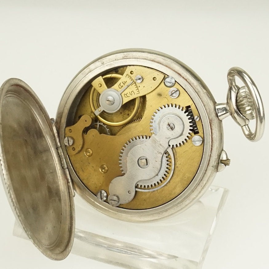 Working CHRONOMETRE Antique Pocket Watch Men's Mechanical No Fusee ...