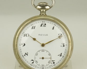 WORKING Pocket Watch Key-wound Solid Silver Antique Swiss Men's ...