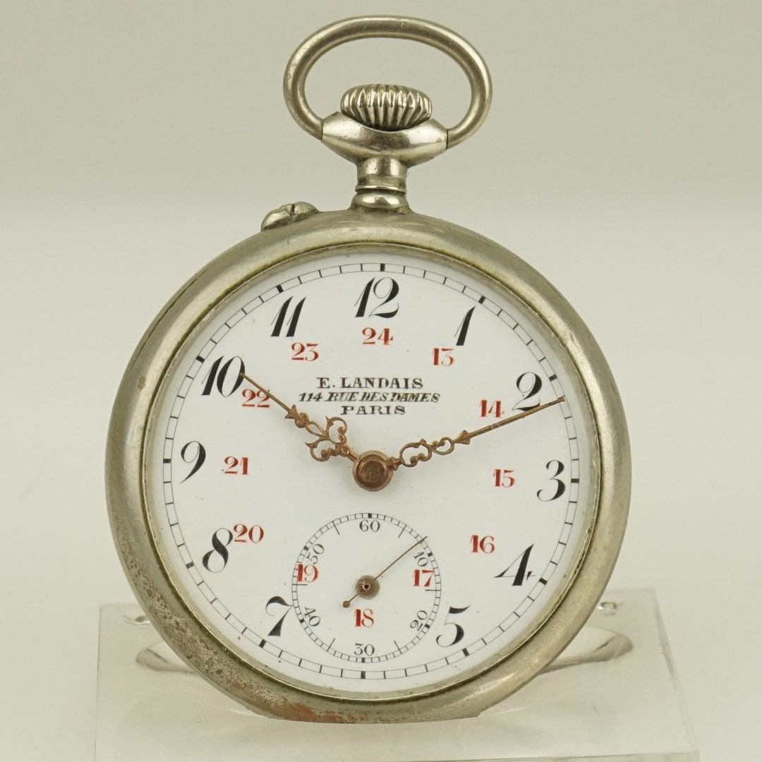 Working Swiss Made Pocket Watch Men's No Fusee Duplex Chronometer ...