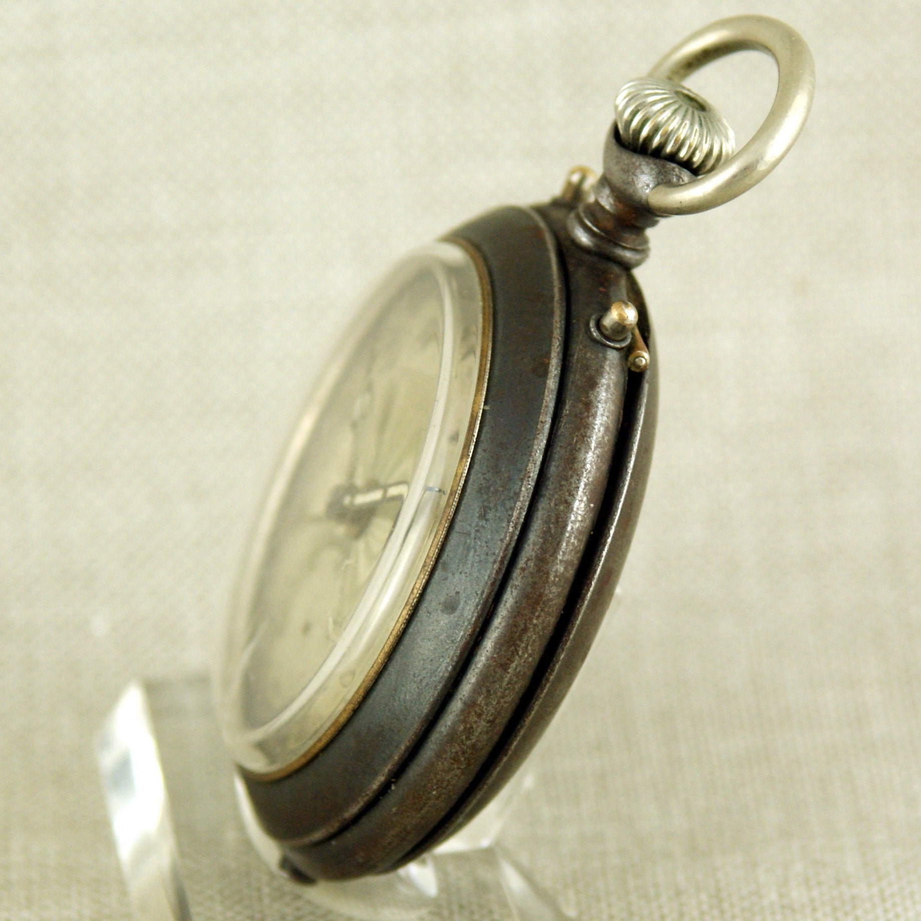 ALARM Pocket Watch JUNGHANS Gunmetal Military Vintage Antique - Etsy