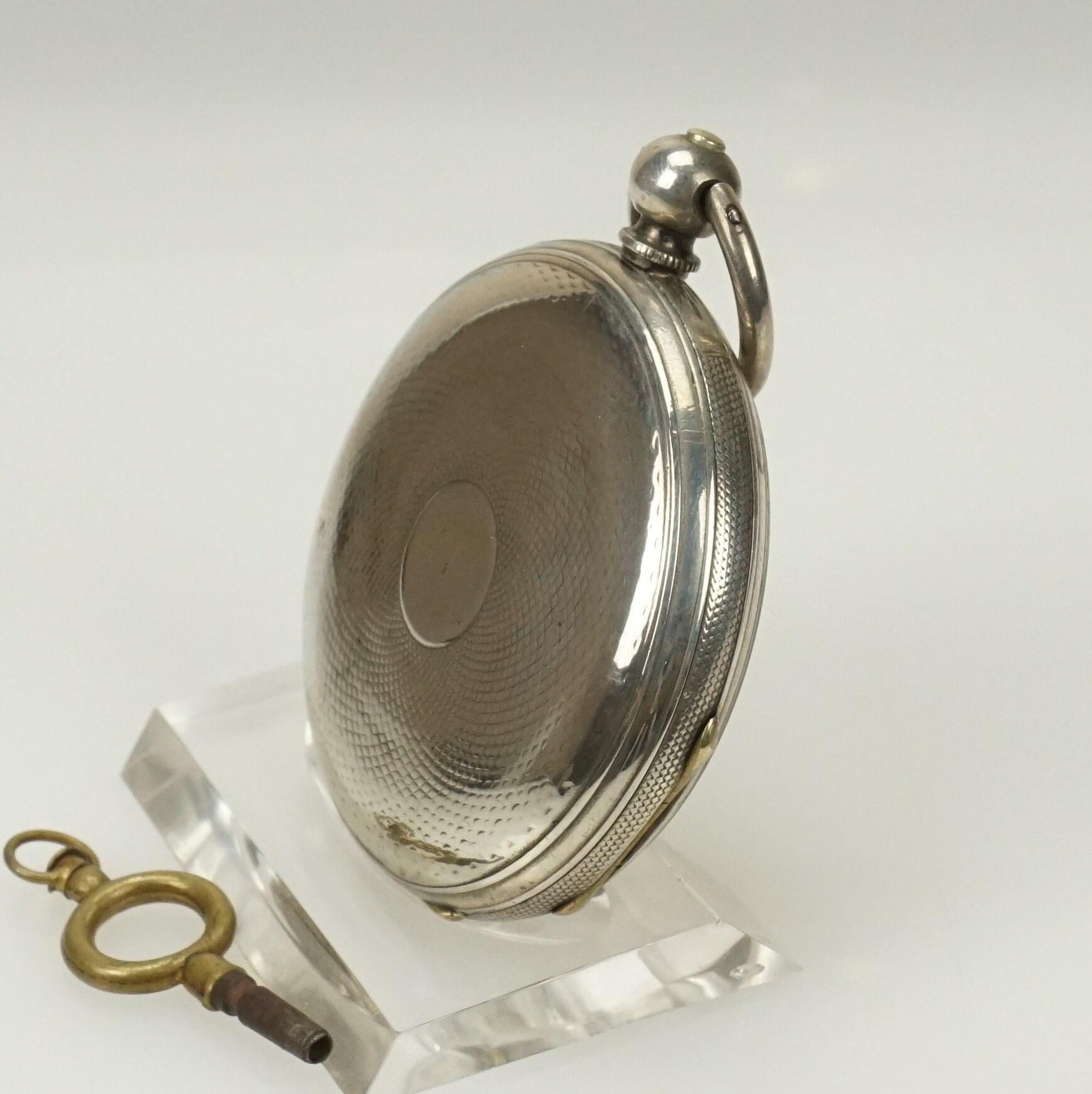 WORKING Antique HENRY TOUCHON Pocket Watch Key-wound Solid Silver Men's ...