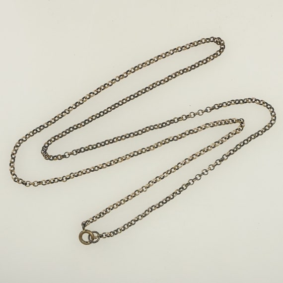 Rare! SOLID SILVER Pocket Watch CHAIN Men's Antique f… - Gem