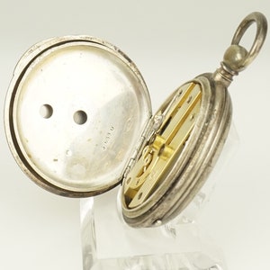 WORKING Pocket Watch Key-wound Solid Silver Antique Swiss Men's ...