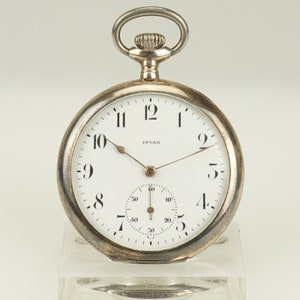 Working INVAR Solid Silver Pocket Watch Vintage Antique Men's ...
