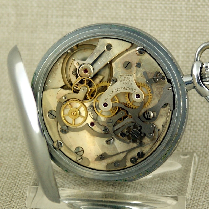 Working CHRONOGRAPH MEYLAN Pocket Watch Art Deko Antique - Etsy