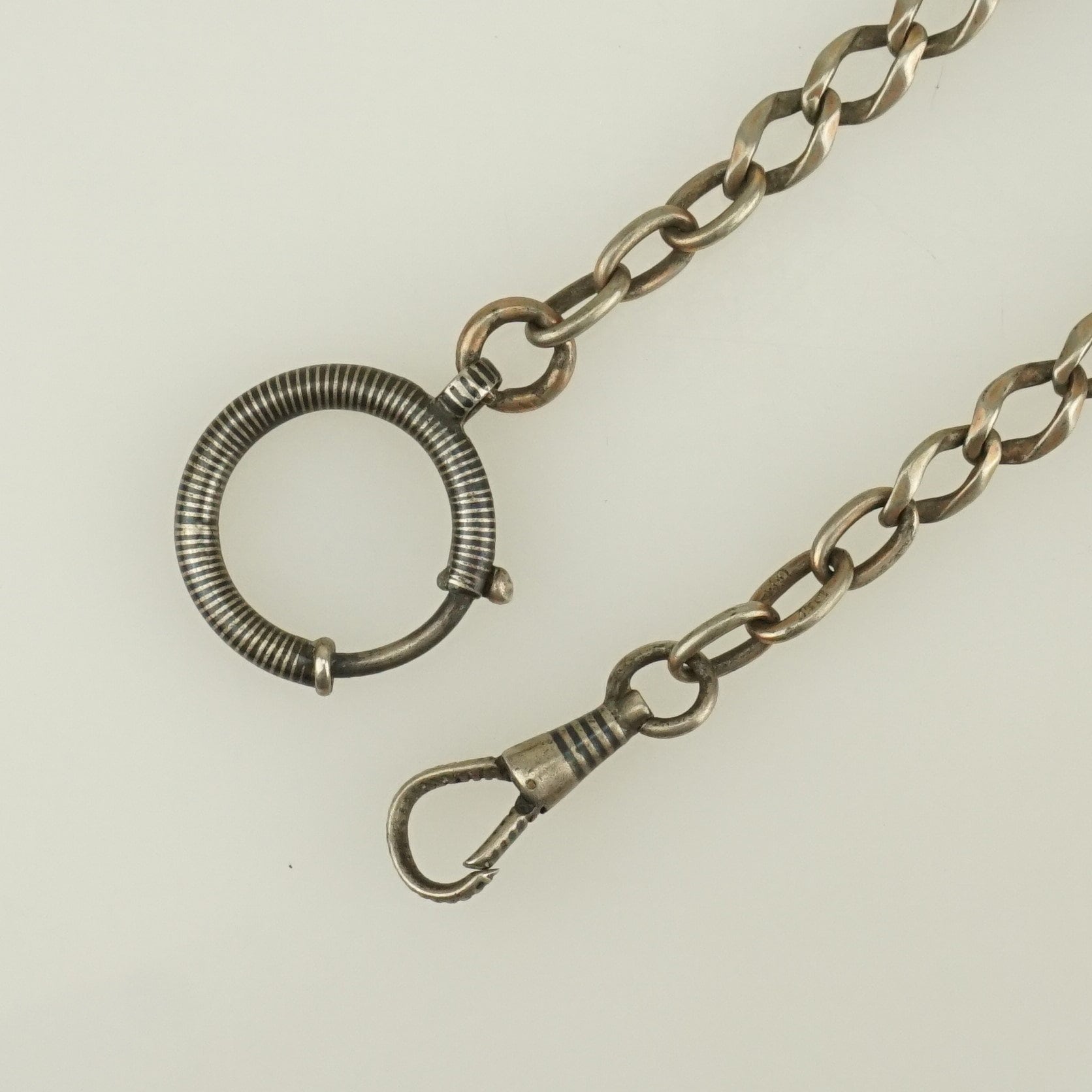 Niello SOLID SILVER Pocket Watch CHAIN Men's Antique for - Etsy