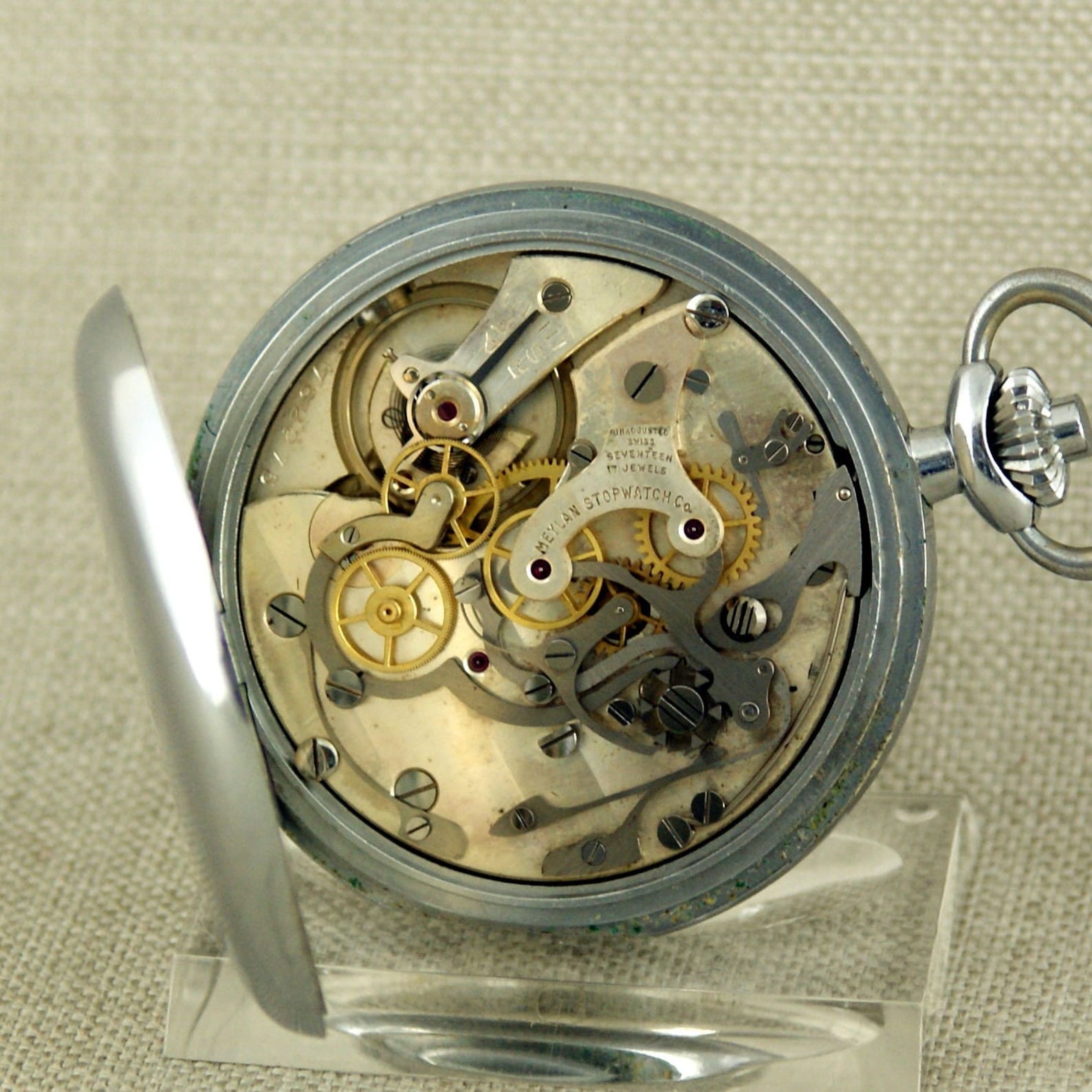 Working CHRONOGRAPH MEYLAN Pocket Watch Art Deko Antique Men's No Fusee ...