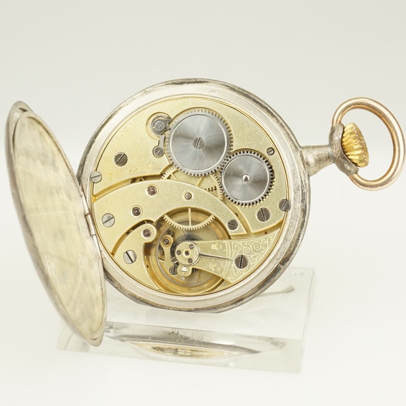 Working INVAR Solid Silver Pocket Watch Men's No Fusee Duplex ...