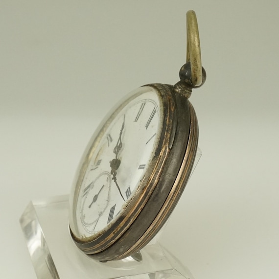 Working Solid Silver Swiss Made Pocket Watch Men's no… - Gem