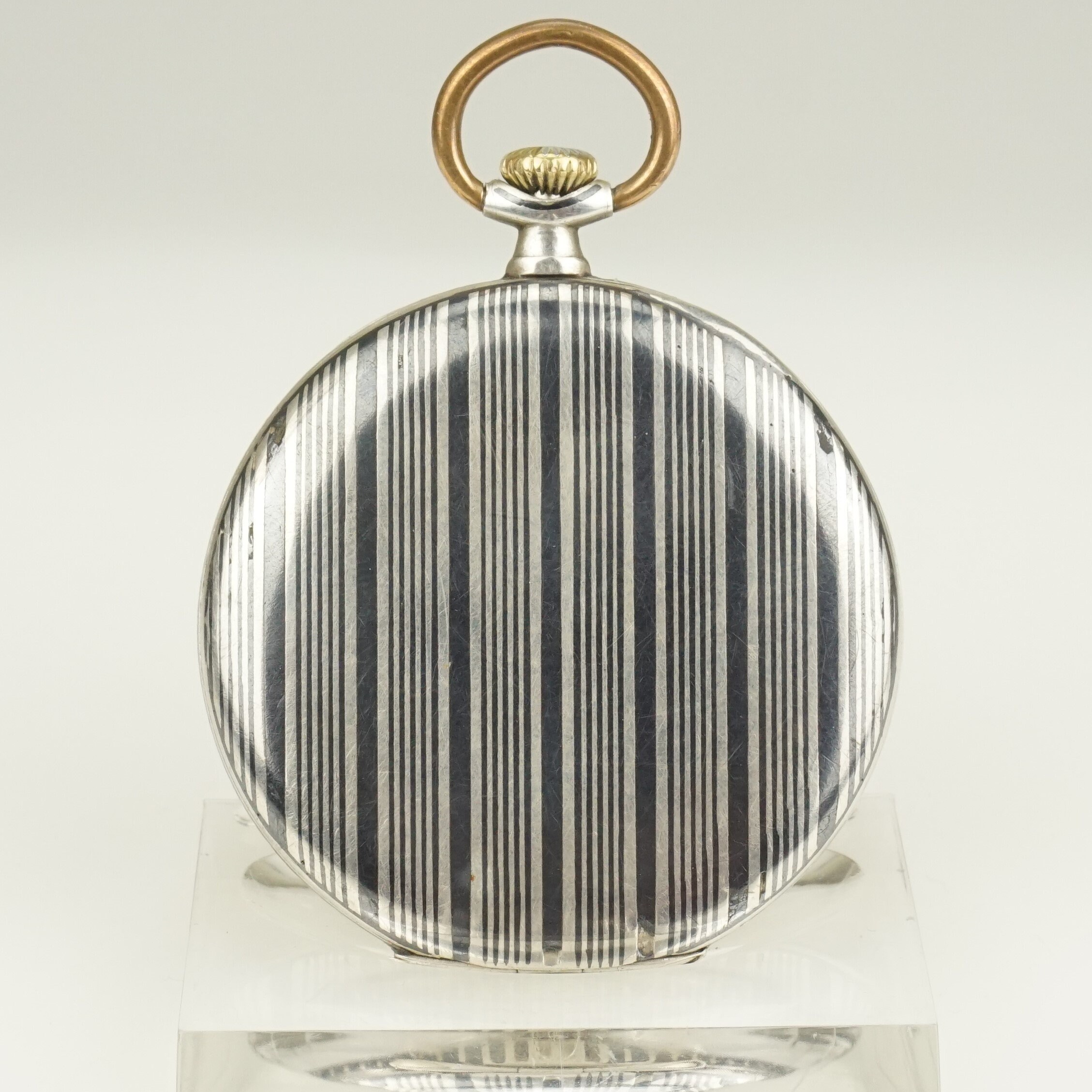 Working Niello Silver Pocket Watch Vintage Antique Men's Mechanical No ...