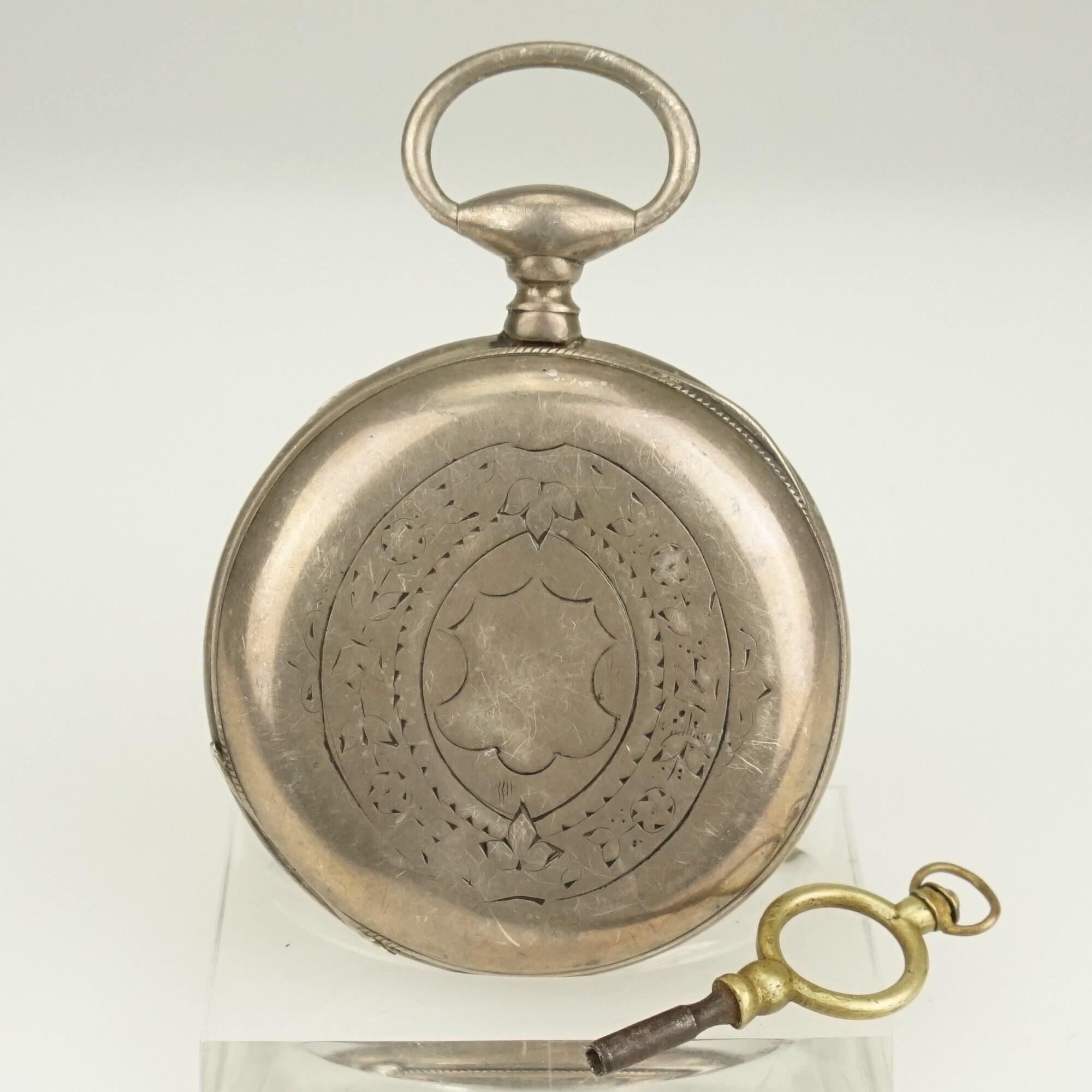 WORKING Pocket Watch Key-wound Solid Silver Antique Swiss Men's ...