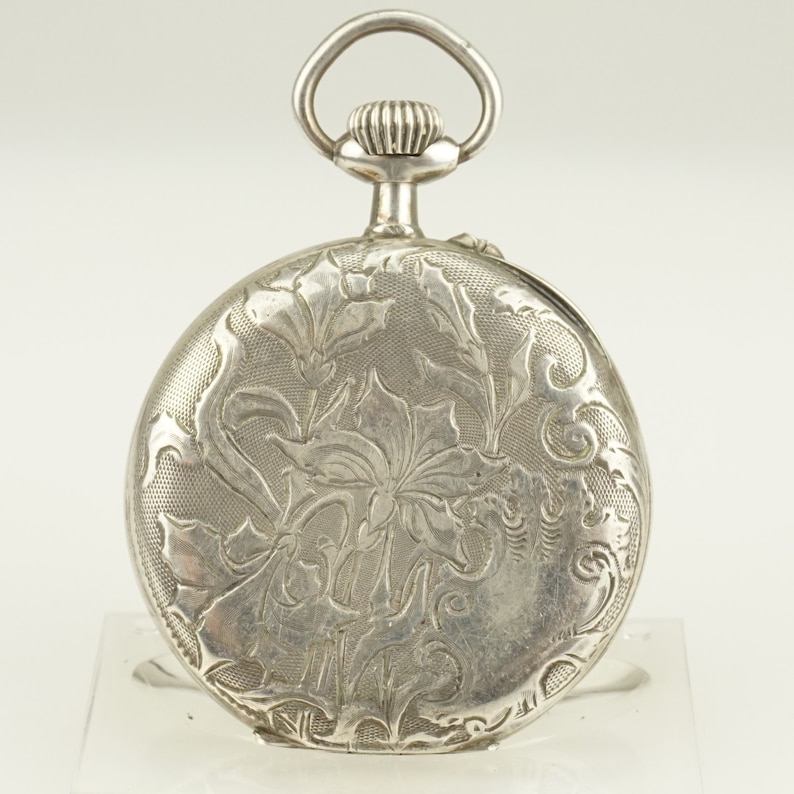 Working Solid Silver Pocket Watch Men's No Fusee Duplex Chronometer ...