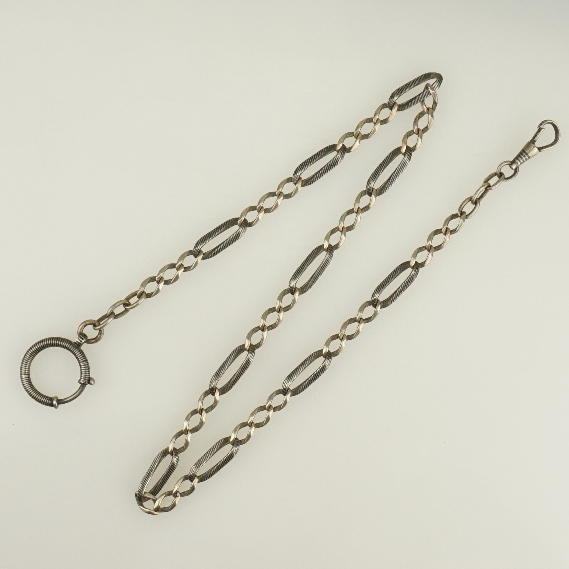 Niello SOLID SILVER Pocket Watch CHAIN Men's Antique for - Etsy