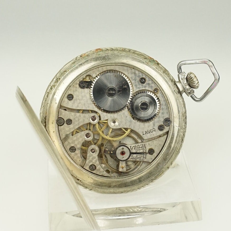 Working LANCO Art Deco Antique Pocket Watch Men's - Etsy