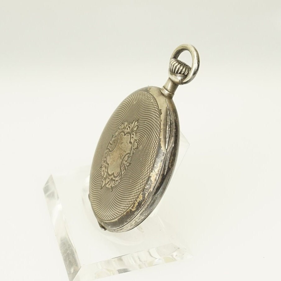 WORKING Pocket Watch Solid Silver Swiss Men's Mechanical Antique No ...
