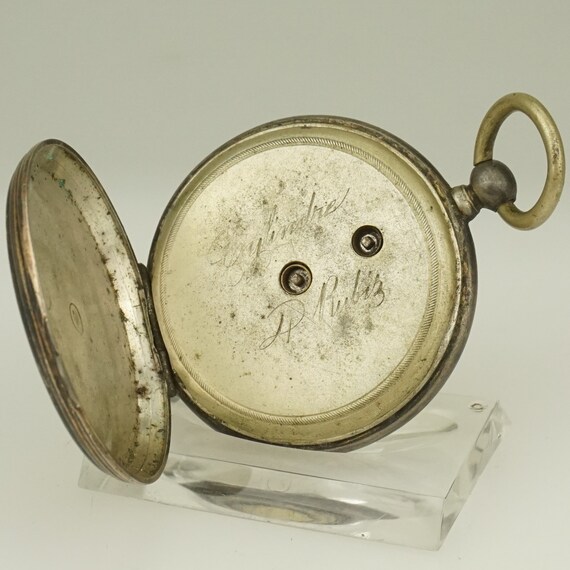 Working Solid Silver Swiss Made Pocket Watch Men's no… - Gem