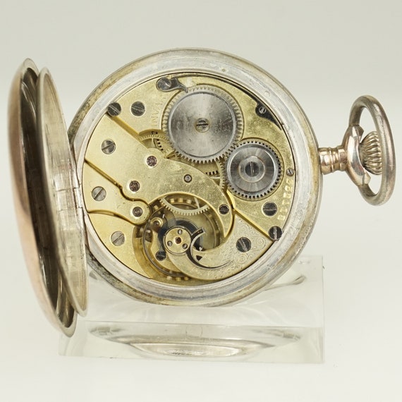Working INVAR Solid Silver Pocket Watch Vintage Antiq… - Gem