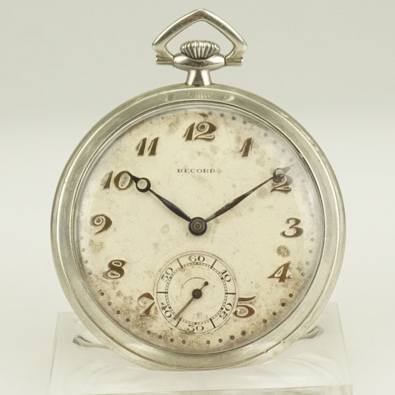 Working RECORD (Longines) Swiss Pocket Watch Men's no… - Gem