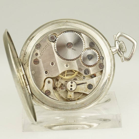 Working RECORD (Longines) Swiss Pocket Watch Men's no… - Gem