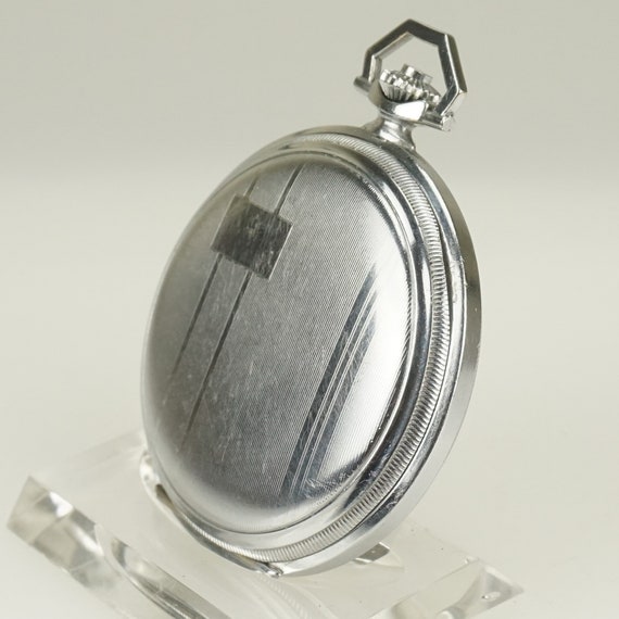 Working CHRONOGRAPH Pocket Watch Art Deko Vintage Ant… - Gem