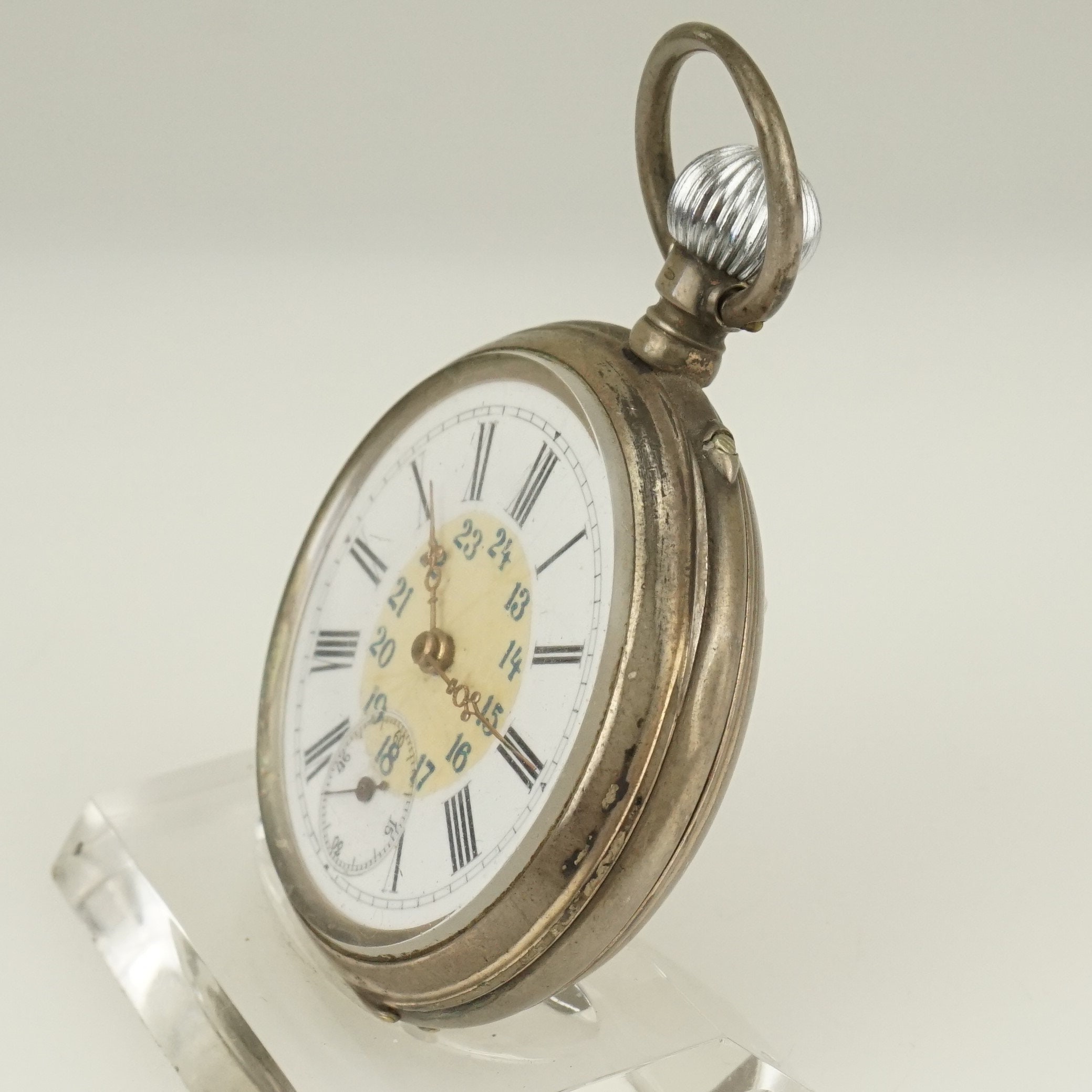 Working Solid Silver SWISS Pocket Watch Men's No Fusee - Etsy