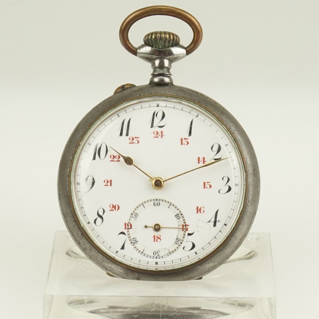 Working Antique Pocket Watch Men's Mechanical No Fusee Duplex or ...