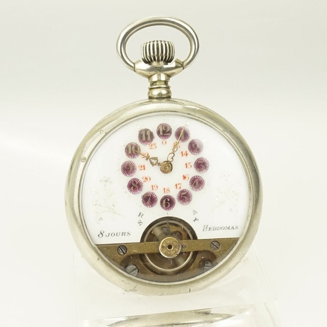 Working HEBDOMAS 8 Days Pocket Watch Vintage Antique Men's - Etsy