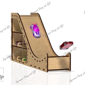 Car Jumping Ramp - Toy Car Holder - Garage - Laser Cut Files (digital ...