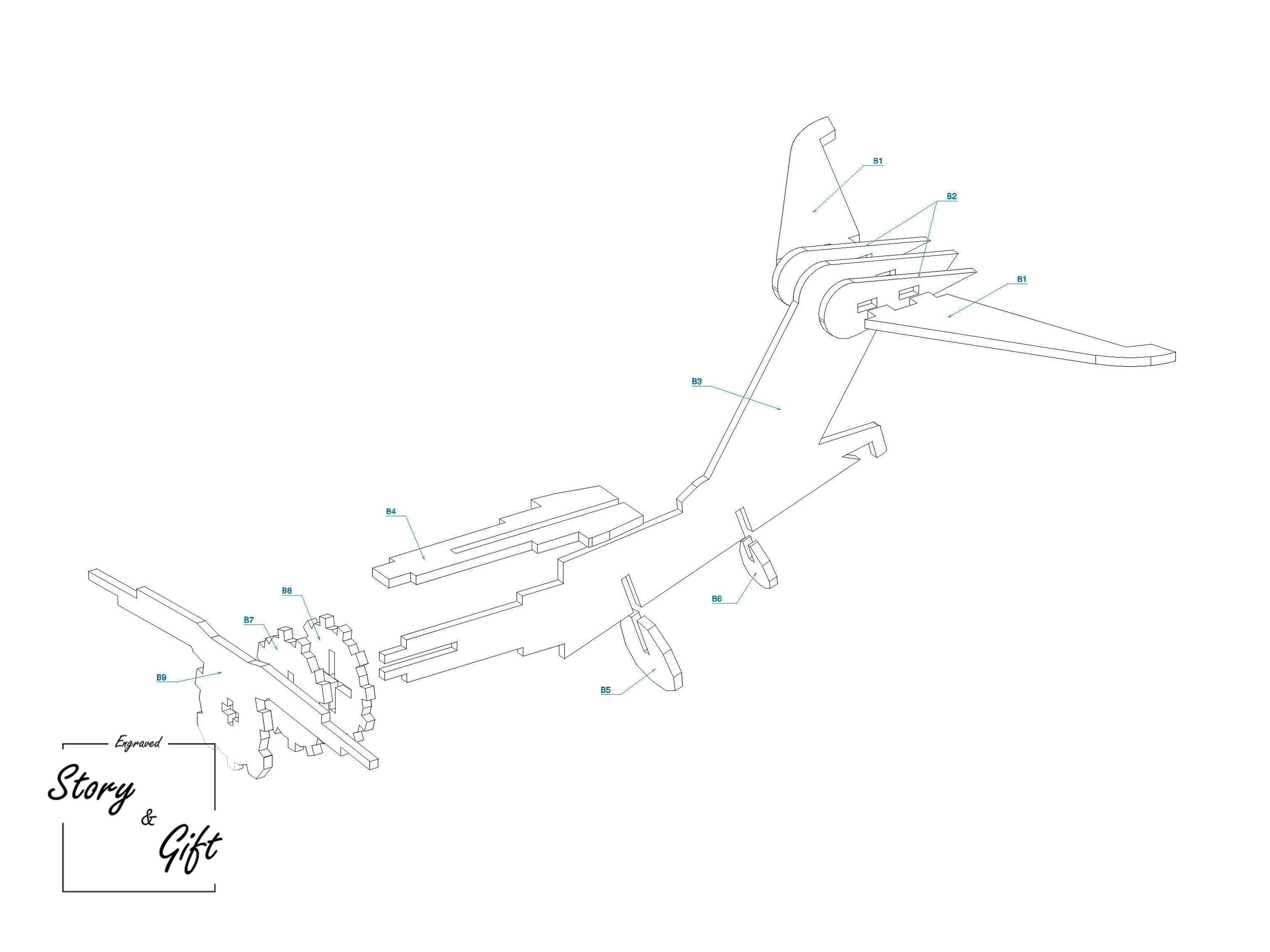 Airplane Airbus Wood Toy Laser Cut File DXF SVG - Etsy