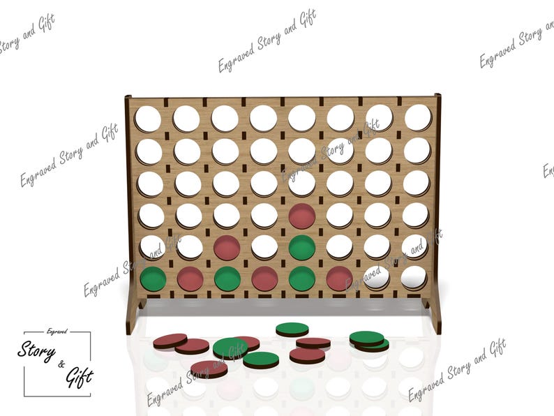 Four in a Row Board Game – Laser Cut Files (digital Download) - Etsy
