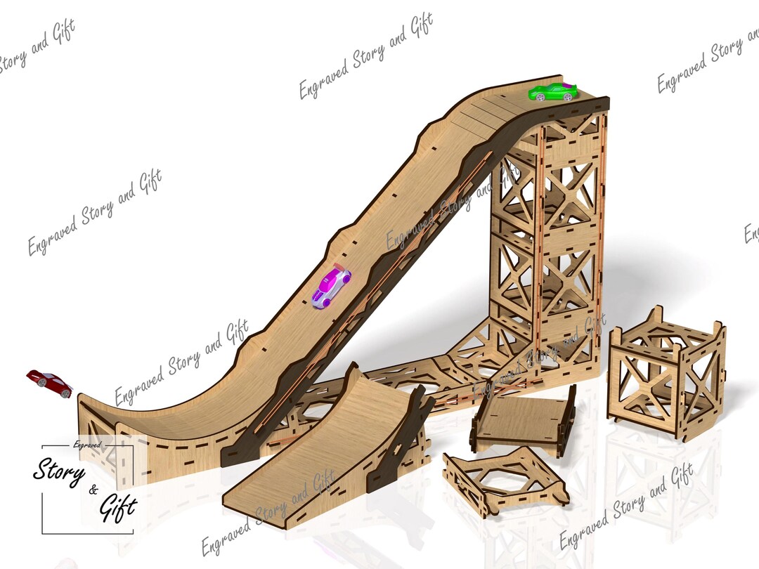 Modular Car Jumping Ramp - Toy Car Holder - Car Garage - Car Jumper ...