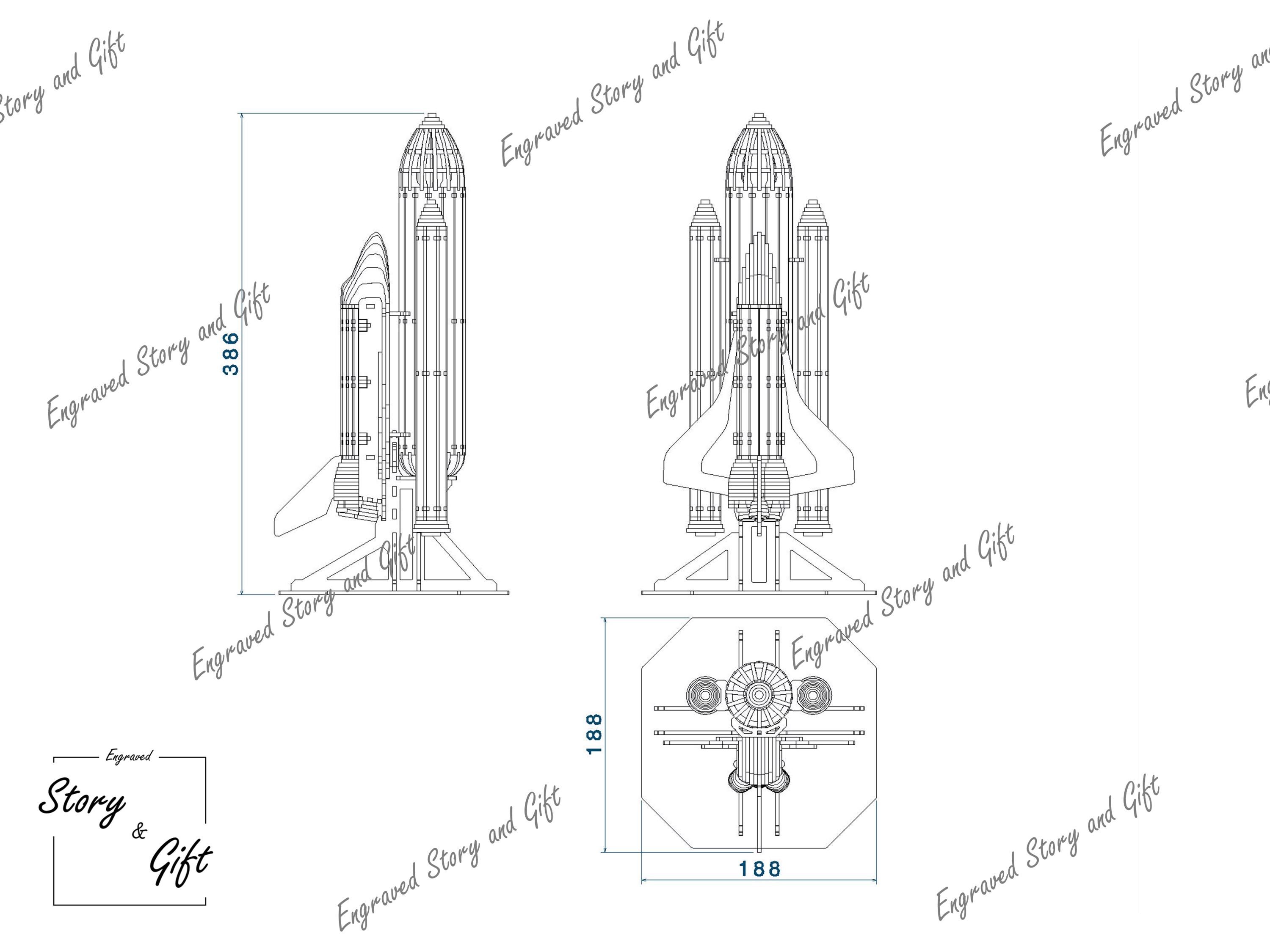 Rocket - Nasa Space Shuttle - Discovery - Spaceship - DXF, SVG, CDR ...