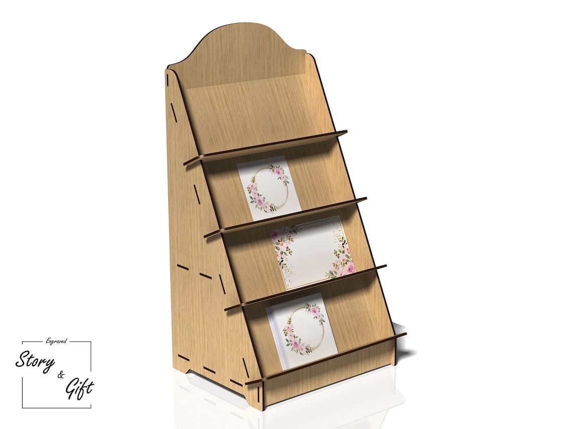 Postcard Stand, Holder, Display Stand - Laser Cut File - DXF, SVG, CDR ...