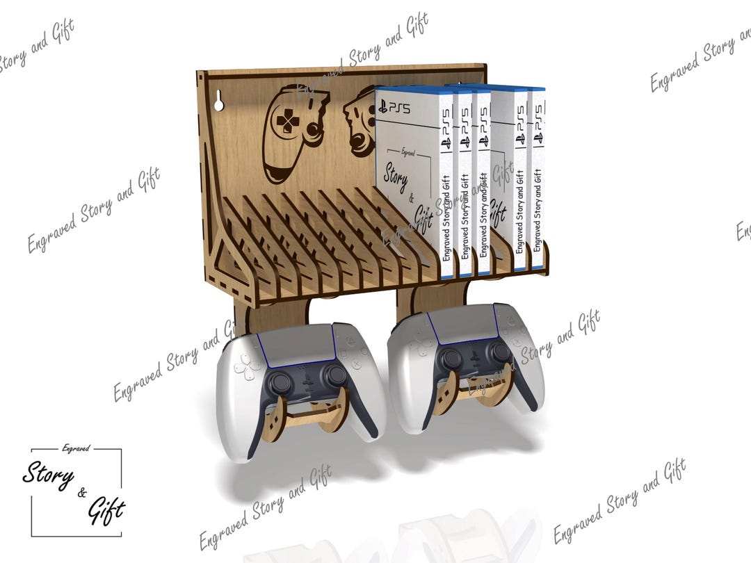 Game Holder - Controller Holder - Play Station Stand - Dvd Holder - DXF ...