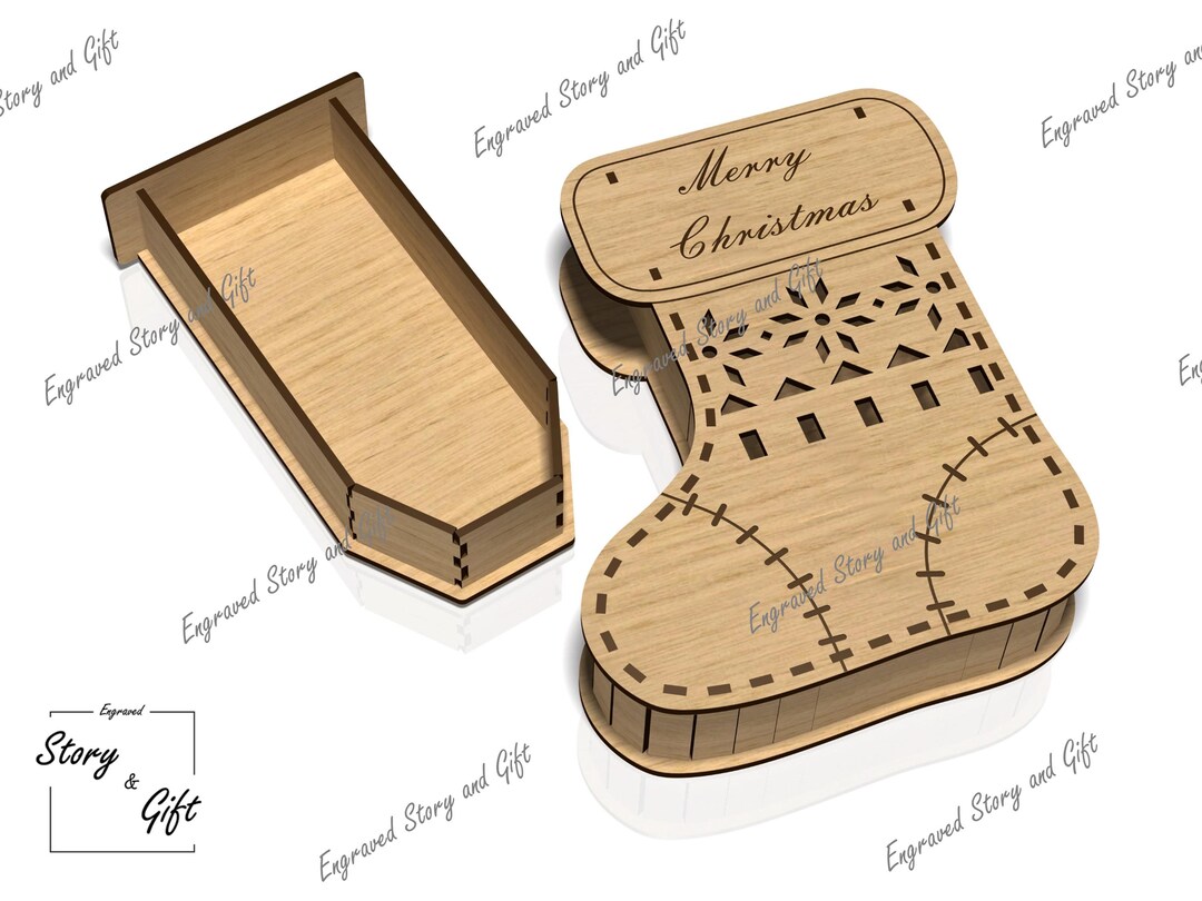Christmas Stocking Gift Box - Laser Cut Files (digital Download) - Etsy