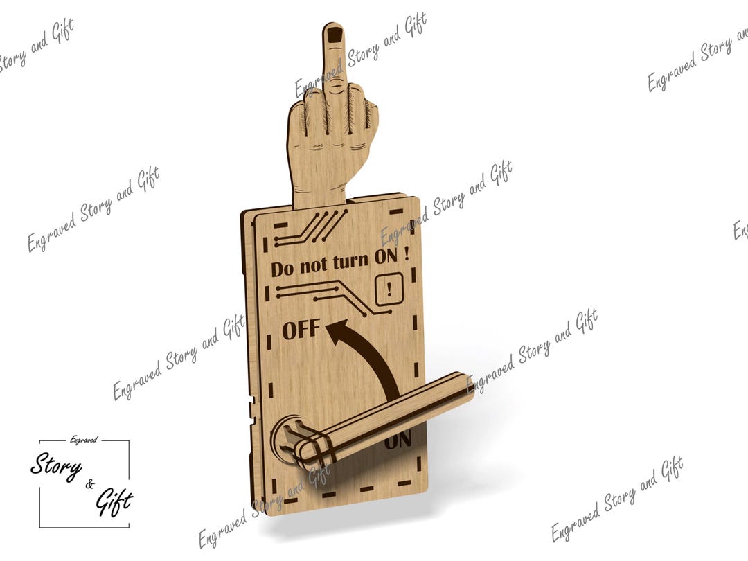 Flip off Finger Switch - Laser Cut Files (digital Download) - Etsy