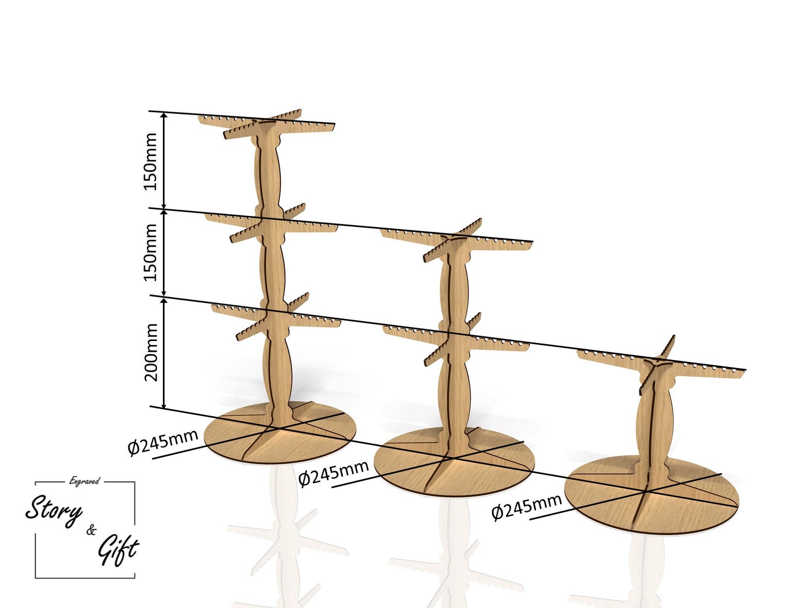 Keychain Stand Display Stand Stander Laser Cut Digital - Etsy