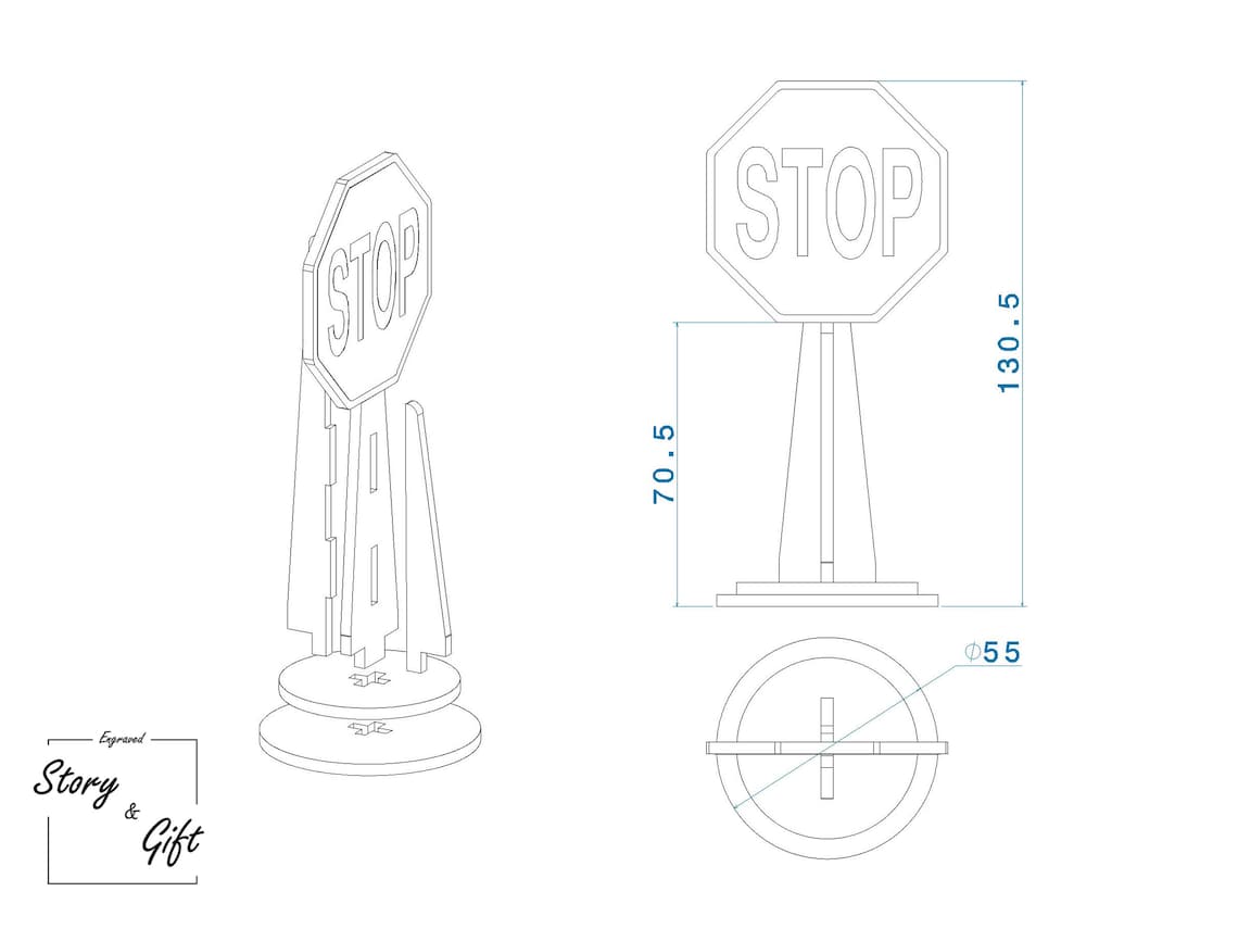 Road Signs Traffic Indicator Wood Game Laser Cut File - Etsy