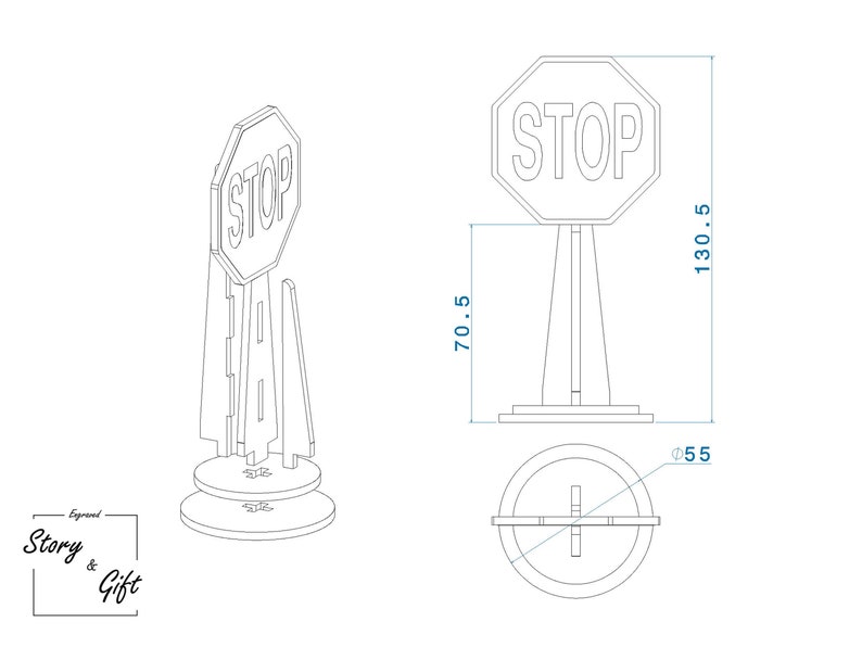 Road Signs Traffic Indicator Wood Game Laser Cut File - Etsy