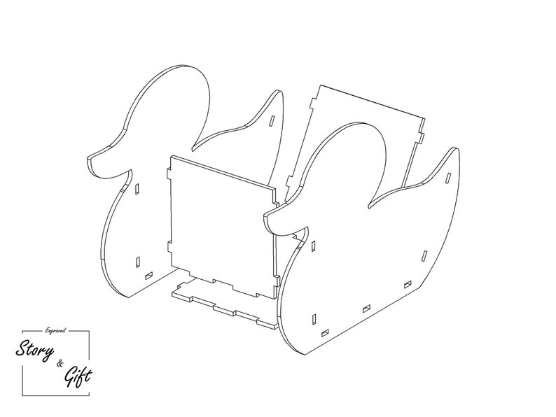 Rabbit Box Animal Box Laser Cut File DXF SVG CDR 3mm - Etsy
